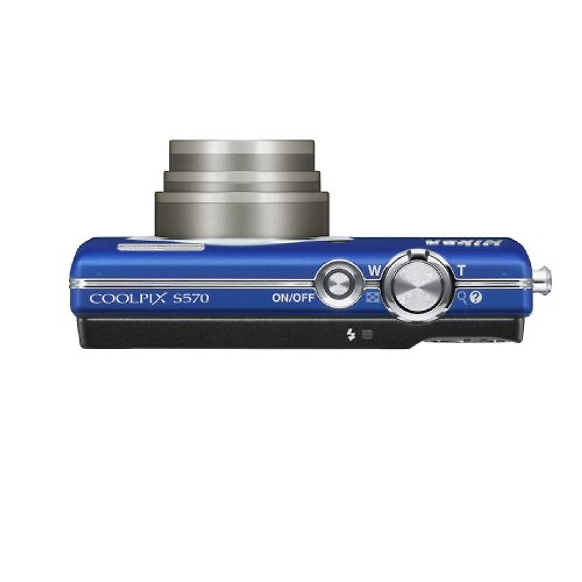 Nikon Coolpix S570 12MP Digital Camera with 5x Wide Angle Electronic Vibration Reduction (VR) Zoom and 2.7-Inch LCD (Blue)