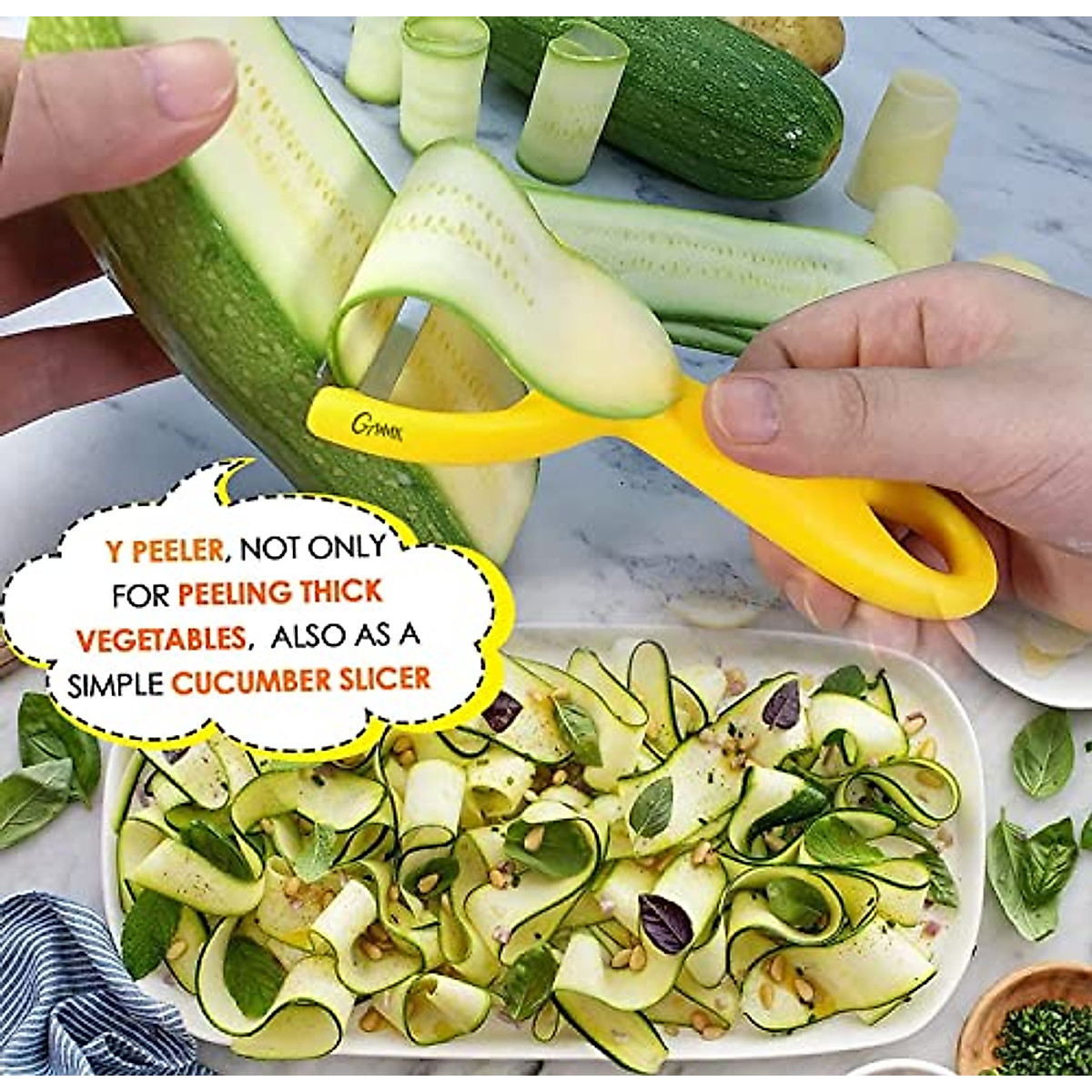 Vegetable Potato Peelers for Kitchen, Y Peeler for Apple Fruit Carrot Zucchini Cucumber Potatoes, Good Grip Veggie Peeler Makes Peeling Very Easy