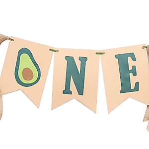 Avocado 1st Birthday High Chair Banner -1st Birthday Avocado, Avocado High Chair Banner, Carnival Birthday Banner, Fruit Birthday Banner, Crush Cake, and Photo Decoration.