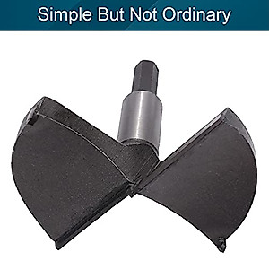 Utoolmart Forstner Drill Bits, 100mm Cemented Carbide Wood Cutter Tool, Hex Shank Woodworking Hole Saw Cutter, 80mm Length Woodworking Hole Boring Bit, Gray