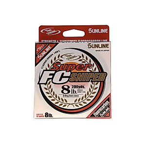 Sunline Super FC Sniper Fluorocarbon Fishing Line, 16 Pound 165 Yards, Natural Clear
