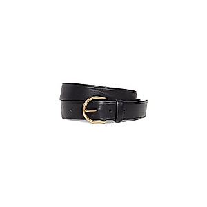 Madewell Women's Medium Perfect Leather Belt, True Black, S