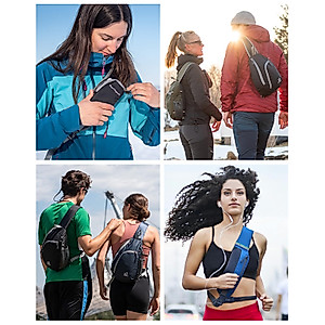 WATERFLY Crossbody Sling Bag Small Water Resistant Backpack Lightweight Shoulder Chest Daypack for Men Women Hiking Travel