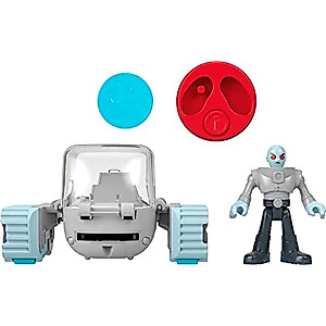 Imaginext DC Super Friends Preschool Toys Head Shifters Mr. Freeze & Snow Tank Figure and Vehicle Set for Pretend Play Ages 3+ Years