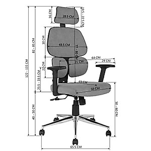 HOMEMAKE FURNITURE, Ergonomic Office Chair, Game Chair, Office Chair, Ergonomic Modern Chair for Home Office, Administrative Office, Padded Seat with Adjustable Height Armrest