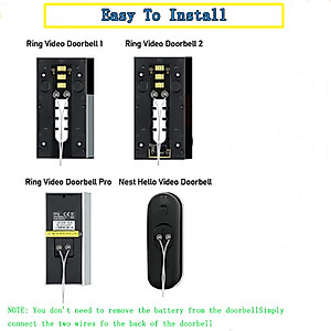 24V Doorbell Power Adapter for Video Doorbells & Thermostats Compatibility with Ring, Nest Hello, Wyze, Eufy, Ecobee, Sensi, Honeywell, and More Long 16.4FT C Wire Power Supply（White）