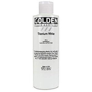 8 Oz Fluid Acrylic Color Paint Color: Titanium White