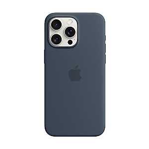Apple iPhone 15 Pro Max Silicone Case with MagSafe - Storm Blue