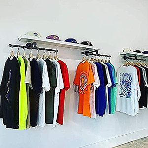 DOITOOL Clothes Rack Clothes Rack Multi- Clothes Rack Industrial Pipe Wall Mounted Garment Rack for Home Closet Rack Closet Rod