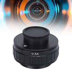 Agatige 0.5X C Mount Adapter Lens, Microscope Adapter Camera Adapter Mount Lens Adapter Trinocular Stereo Microscope Tube Focusing 38mm for Digital Camera CX Photo Port Stereo T490 Series Microscopes