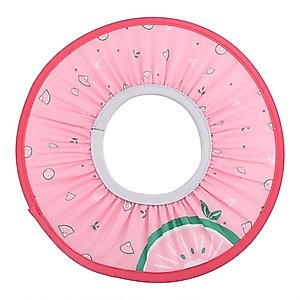 Baby Shower Cap, Baby Kids Shampoo Cap Waterproof Cloth Kids Bathing Shower Cap Bathing Protection Hat(Pink)