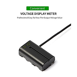 ZITAY D-tap Ptap to NP-F550 Dummy Battery Compatible for Sony NP-F550/770/570 NP-F970 Power LED Light Feelworld Atomos Ninja Monitor for DP30 LE Vmount AB Battery