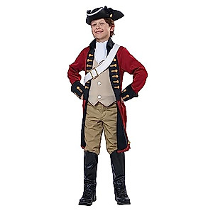 California Costumes Boys British Redcoat Costume - Medium (8-10), Red