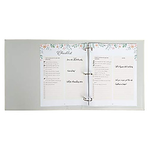 Pearhead Bridal Wedding Organizer, Wedding Planner Book, DIY Wedding Planner, Wedding Keepsake, Ivory Linen