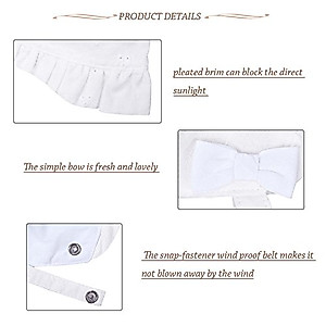 Keepersheep Infant Baby Girls' Bonnet Hat Cap, Cotton Flower Print Embroidery Bonnet(12-18 Months, White)