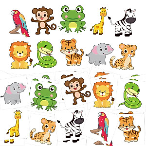 Animal Tattoos for Kids Safari Jungle Temporary Tattoo for Animals Birthday Party Favors Goodie Bag Stuffers 60Pcs