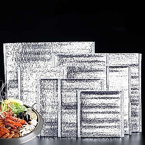 10Pcs Disposable Food Thermal Pouches Aluminum Foil Liners Food Delivery Pouches for Picnic Camping Store(35 x 40cm)