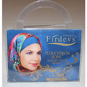 Modefa Firdevs Luxury Jersey Islamic Turkish Hijab Underscarf Cap Bonnet (Black)