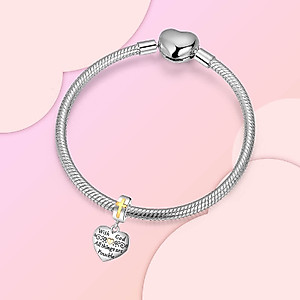 GOINEVA Cross Charm with God All Things are Possible Charm 925 Sterling Silver Charm Fits Women's Charm Bracelet & Necklace Valentine's Day Mother's Day Jewelry Gifts for Women