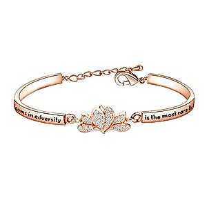KUIYAI Mulan Jewelry Flower Charm Bracelet The Flower That Blooms in Adversity is The Most Rare and Beautiful of All Princess Bracelet Jewelry (RG Bracelet)