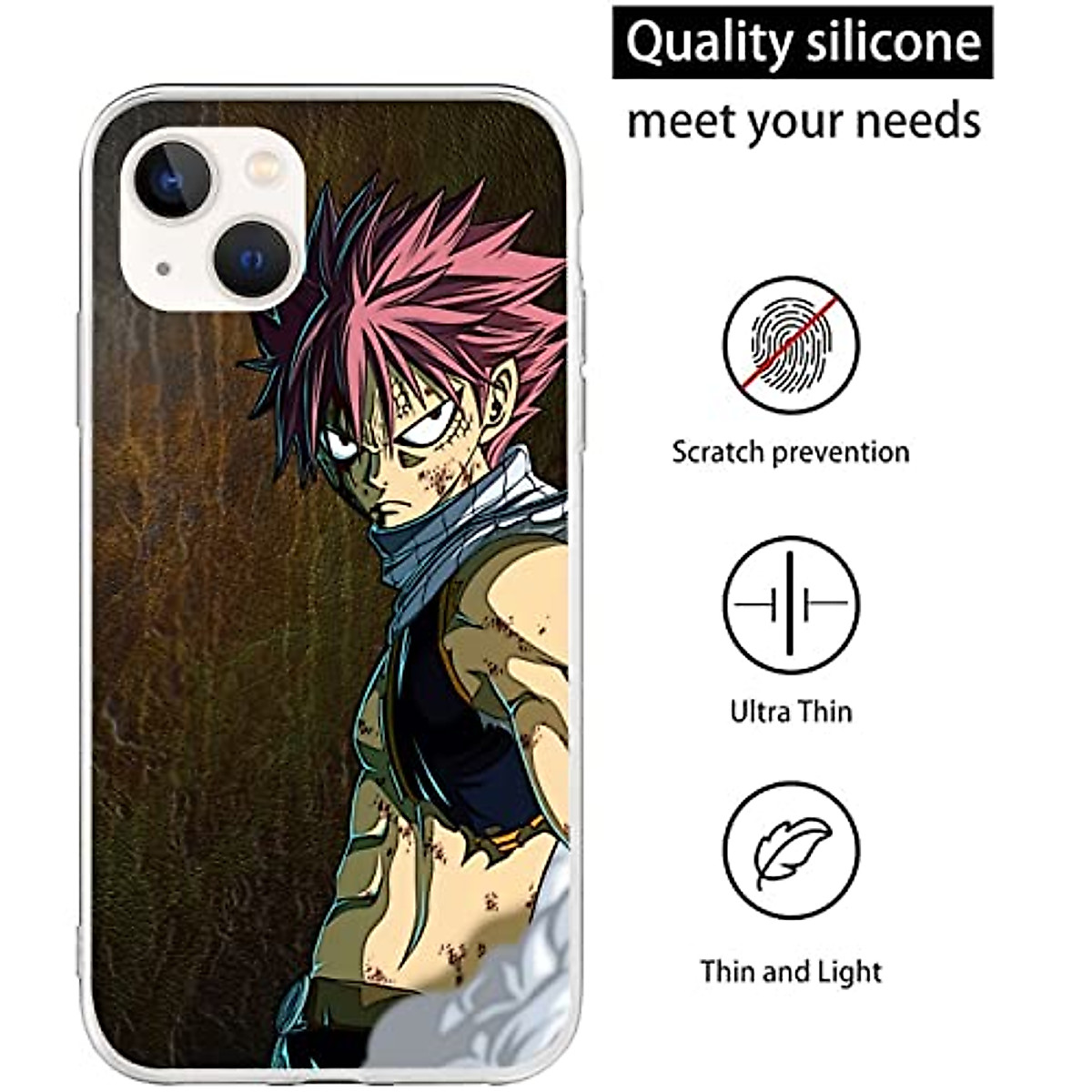 Compatible with LG V60 ThinQ | LG V60 ThinQ 5G case Fairy Anime with Tail 317 Anime Soft TPU Rubber Protection Cover Phone Cace Clear