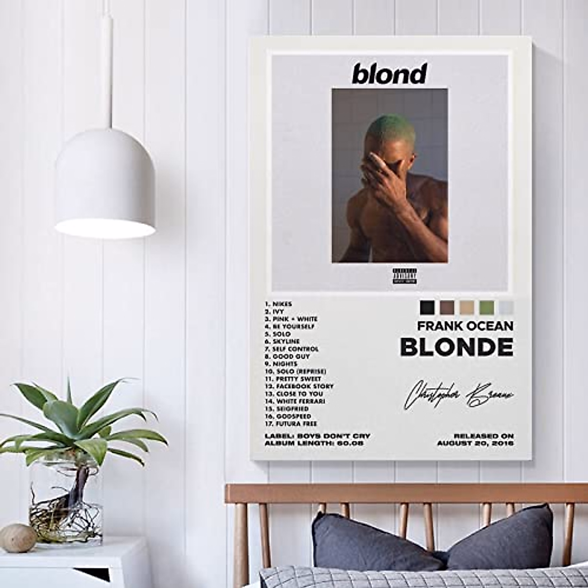 ZOIS Music Posters For Room Aesthetic 90s Frank Ocean Blond Canvas Art Poster And Wall Art Hanging Decor for Modern Family Corridor Posters 12x18inch(30x45cm)