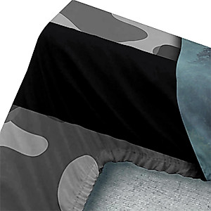 Axolotl American Flag Sheet Set Queen,Deer Hunting Camo Bedding,Hunter Bedding Set American Flag Fitted Sheet,Deer Fitted Sheet Set for Boys Teens Kids Man,1 Flat Sheet 1 Fitted Sheet 2 Pillow Cases