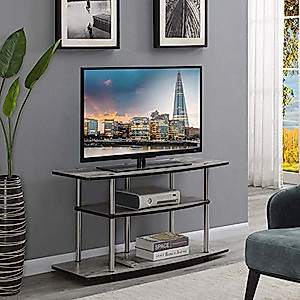 Convenience Concepts Designs2Go 3-Tier Wide TV Stand, Faux Birch