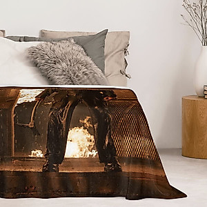 Sharkiss-Michael Myers Blanket Soft Cozy Throw Blanket Flannel Blankets for Bed Couch Car Living Room Plush Bed Blanket (40x50in), (mt-5566-555)