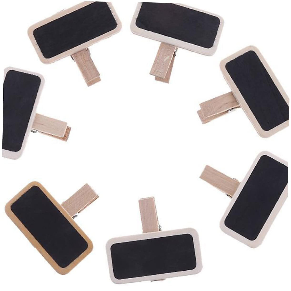 50pcs Mini Blackboard Wooden Clips Blackboard for Kids Message Board Small Blackboard