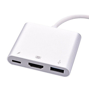 Type C USB 3.1 to USB-C 4K HDMI USB 3.0 Adapter Cable 3 in 1 Hub