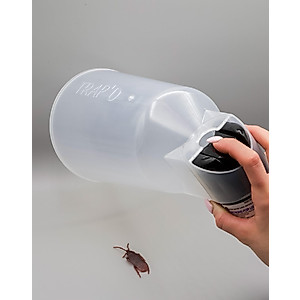 Trap'd - Large Plastic Cone Attachment for Bug Spray Cans, Helps Trap Roaches, Spiders, & Insects Reducing Overspray & Mess