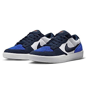 Nike SB Force 58 Shoes, Obsidian White Hyper Royal Obsidian, 42.5 EU