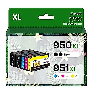 950XL 951XL Ink Cartridges 2 Black Cyan Magenta Yellow 5 Pack, High-Yield 950 951 Ink Cartridges Combo Pack, Compatible with Officejet PRO 8100 8110 8600 8610 8615 8616 8620 8625 8630 8640 Printer