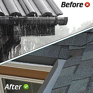 Daisypower 8 Pack Gutter Valley Splash Guards,Rainwater Roof Rain Diverter Downspout Gutter Guards for House Shingle Straight Roofs Corner,10 Inch Each