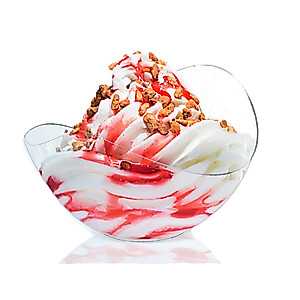 Lawei 150 Count 2 oz Mini Dessert Cups - Plastic Dessert Bolws Dessert Plates Appetizer Serving Bowls for Party, Wedding and More