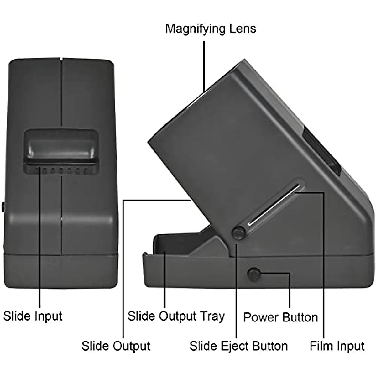 DIGITNOW 35mm Slide and Film Viewer, 3X Magnification, Battery Operation, LED Lighted Illuminated Viewing –for 35mm Slides & Positive Film Negatives(4AA Batteries Included)
