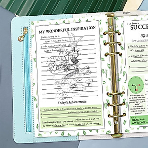 Harphia 2023-2024 A5 Daily Planner Refills Paper, 8.26'x5.5'' Undated Budget Planner Insert Refillable180 pages 6-Rings Journal Paper Refill, Daily Loose-leaf Journal Budget Paper, Double-sided