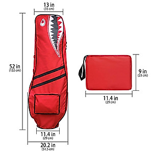 Golf Bag Rain Covers Travel Bag Dustproof Waterproof Foldable Golf Protection Accessories Multi Color (Red)