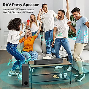 Heymell 2.1CH 160W Soundbar for TV with Subwoofer,Powerful and Clear Bass, Clear Voice, No Background Noise,DSP 3D Surround Sound Bar,TV Soundbar HDMI ARC Optical,HDMI Cable (Included)