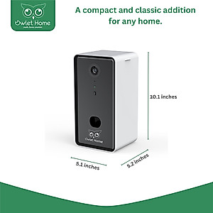 Owlet Home Pet Camera with Treat Dispenser Tossing for Dogs/Cats, 2.4Ghz & 5Ghz WiFi, 1080P Camera, Live Video, Auto Night Vision, 2-Way Audio, Compatible with Alexa, pre-Recorded Voice Message