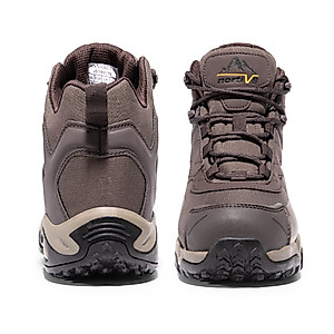 NORTIV 8 Men's Waterproof Hiking Boots Lightweight Mid Ankle Trekking Trails Outdoor Boots,Size 7,BROWN,JS19001M