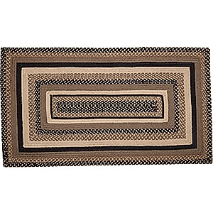 VHC Brands Sawyer Mill Small Jute Area Rug Farmhouse Country Style Doormat Non Skid Pad 27x48