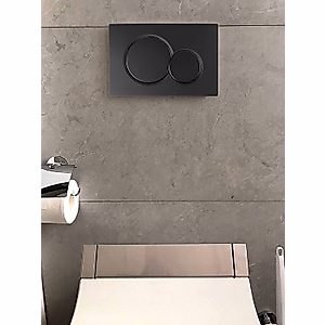 Dual Flush Actuator Plate Front Actuation Compatible with Geberit 115.770.46.6, Matte Black