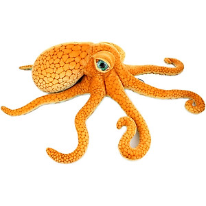YUZHINUO New Giant Funny Simulation Octopus Stuffed Toy Lifelike Sea Animal Room Car Decor Dolls Plush Toys Children Boy Xmas Gift (21.5 inch)
