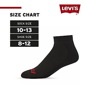 Levi's Mens Socks 8 Pairs Crew Low Cut No Show Quarter Ankle Socks for Men Premium Athletic Men's Socks Size 8-10