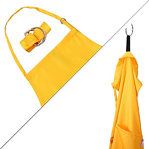 Zihuatailor Orange Yellow Apron for Women with Pockets | Lightweight and Adjustable Apron