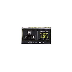 Double Edge Safety Razor blades by Kai Xfit (5 Blades); Durable Stainless-steel Razor blades with Superior Cutting Edge for Precision Shaving; Multiple Uses; Conveniently fits all Double-Edge Razors