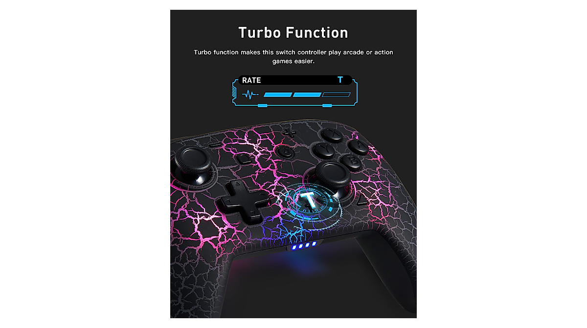 Wireless Switch Pro Controller for Switch - 8 Colors & Turbo Features