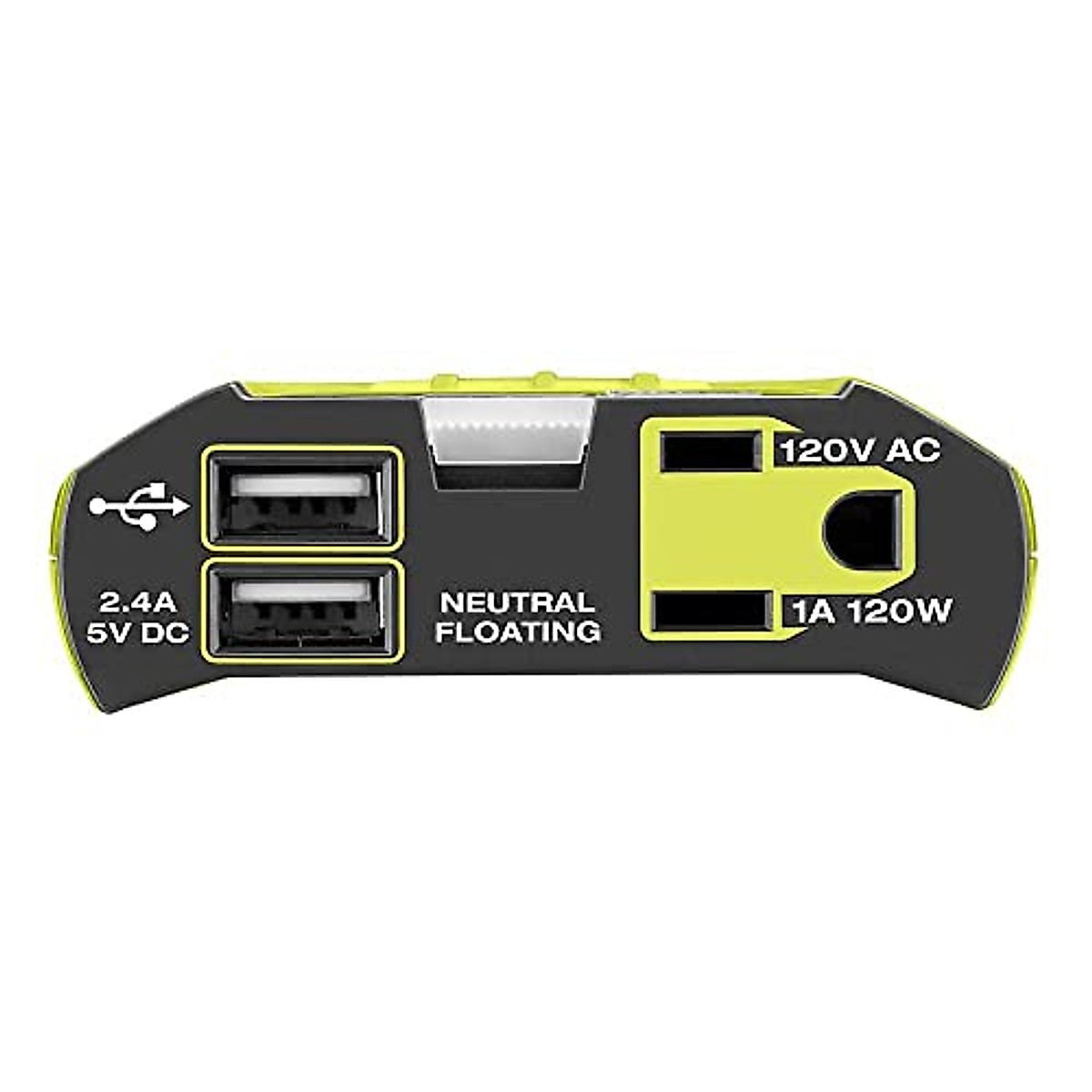 RYOBI 18-Volt 120-Watt 12V Automotive Power Inverter with Dual USB Ports RYi120A (Bulk Packaged)